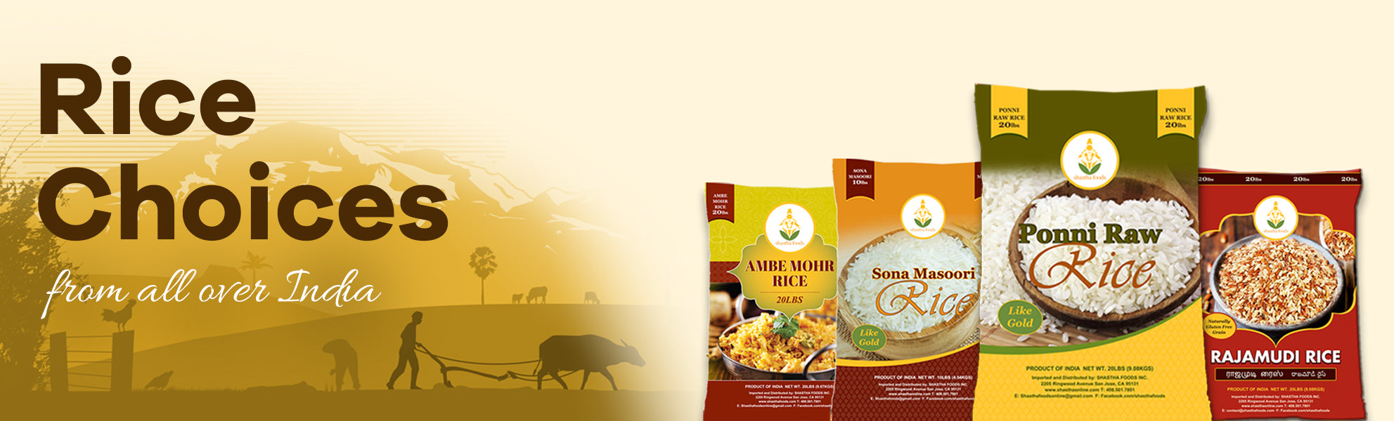 Buy Indian Rice Online in USA - Ready to Cook Food | Shastha Online ...